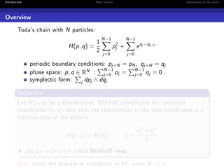 Birkhoff coordinates for the Toda Lattice in the limit of infinitely ...