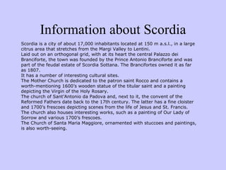 Presentazione Town Scordia | PPT