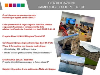Presentazione Valle 2024-25 con date scuola aperta e ministage | PDF