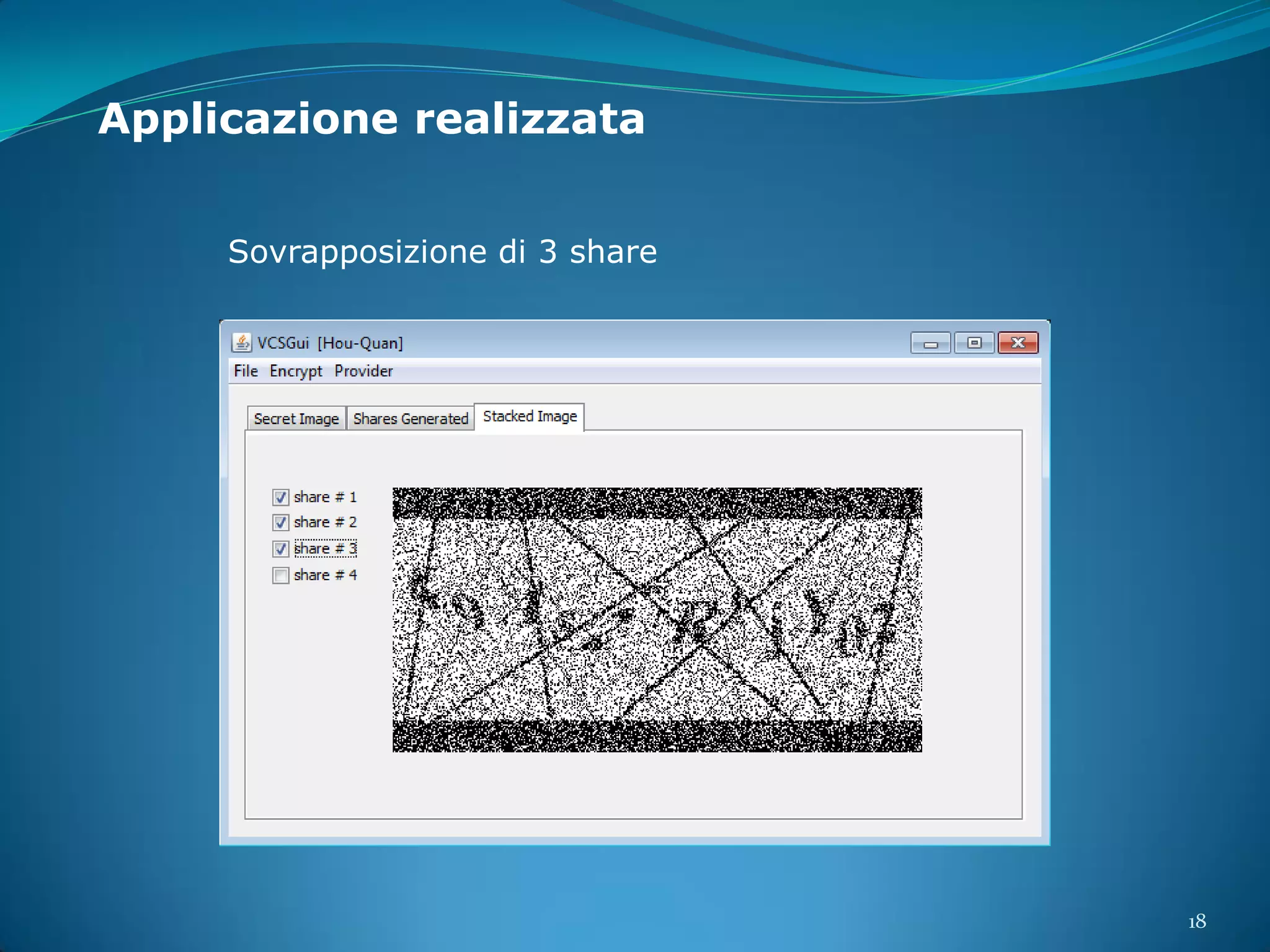 Studio ed implementazione di schemi di crittografia visuale progressiva | PDF