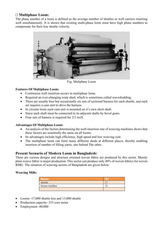 Present Condition/Scenario of Modern Loom in Bangladesh | PDF | Free ...