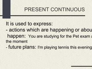 Present continuous | PPTX