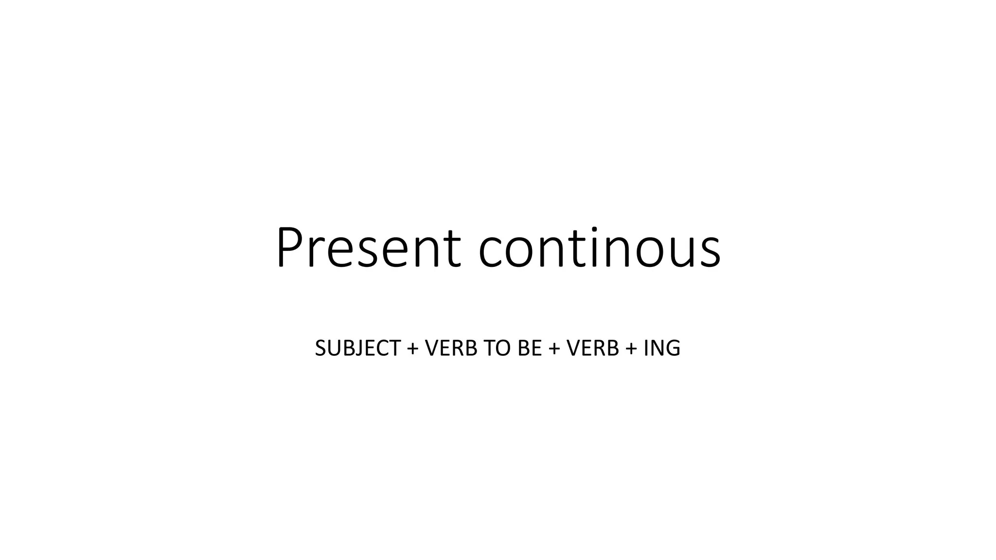 Present continous | PPTX