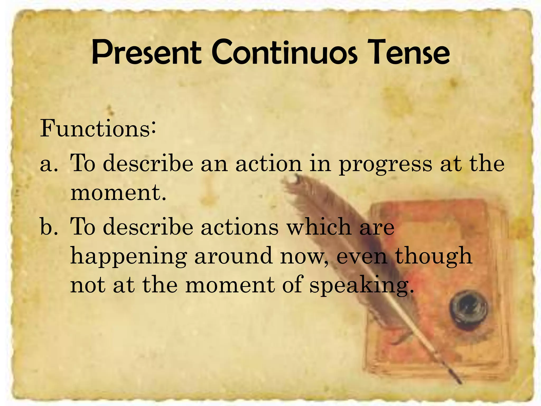 Present Continuos Tense | PPTX