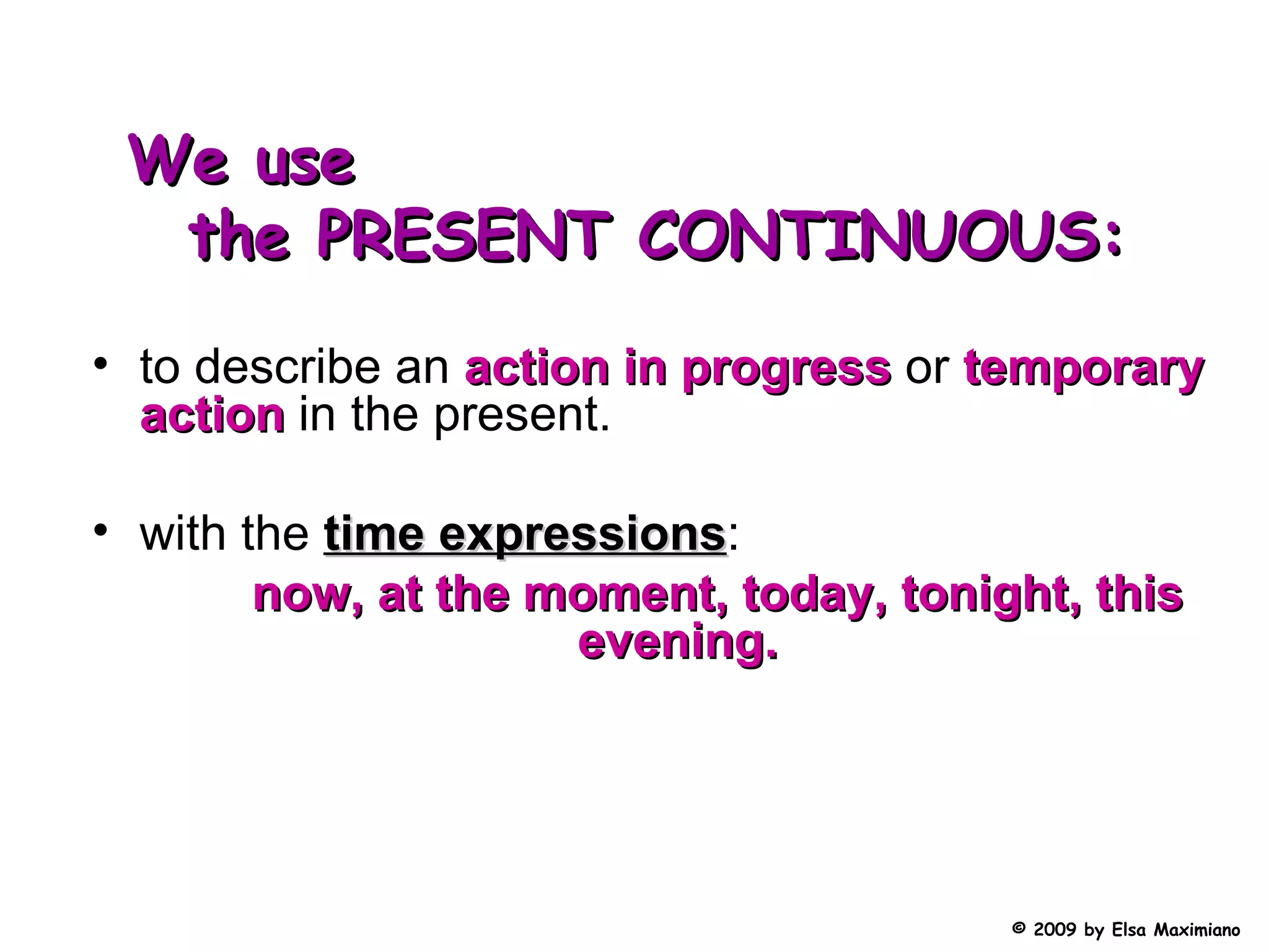 Present Continuous | PPS