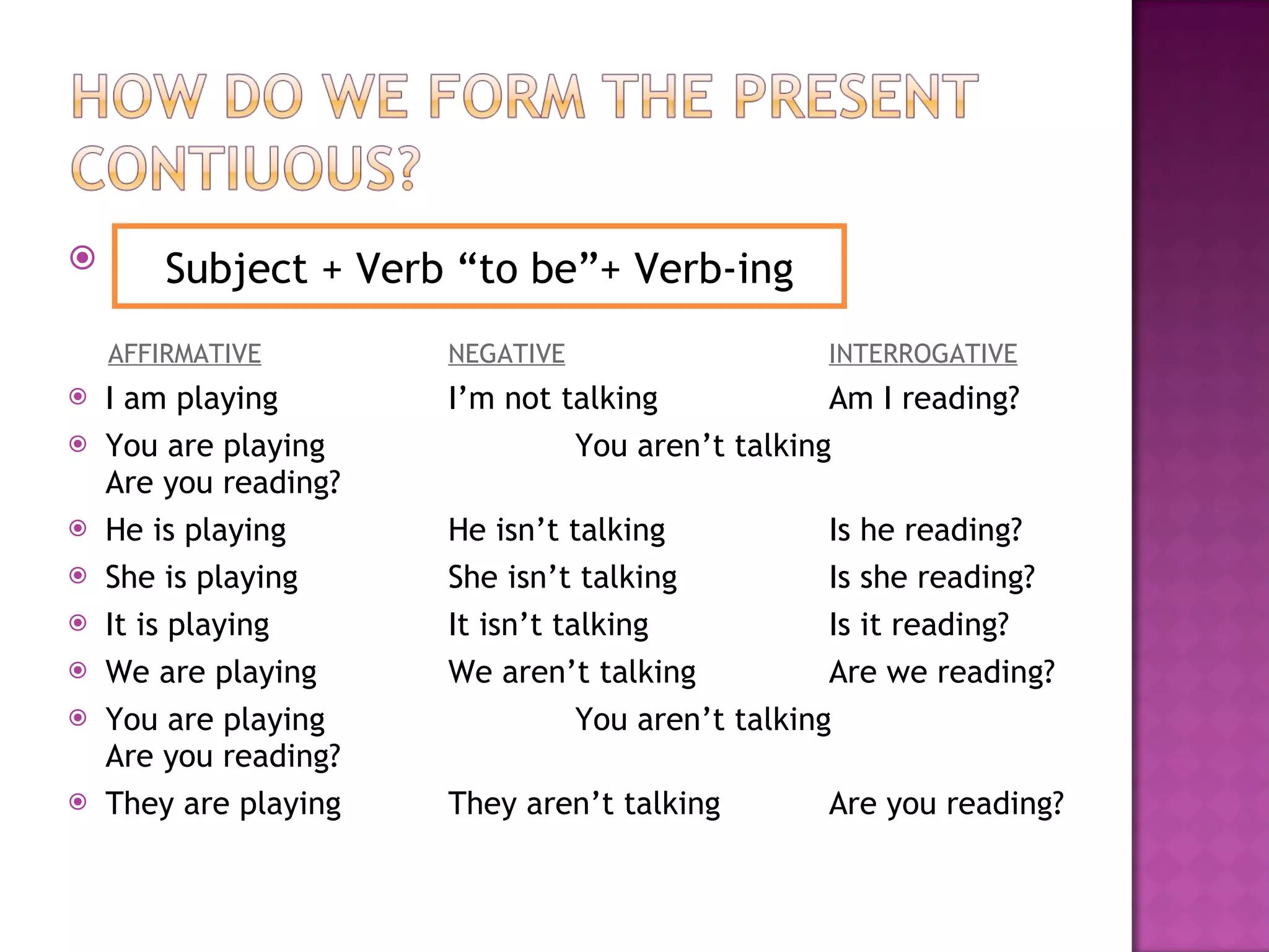 Present continuous | PPT