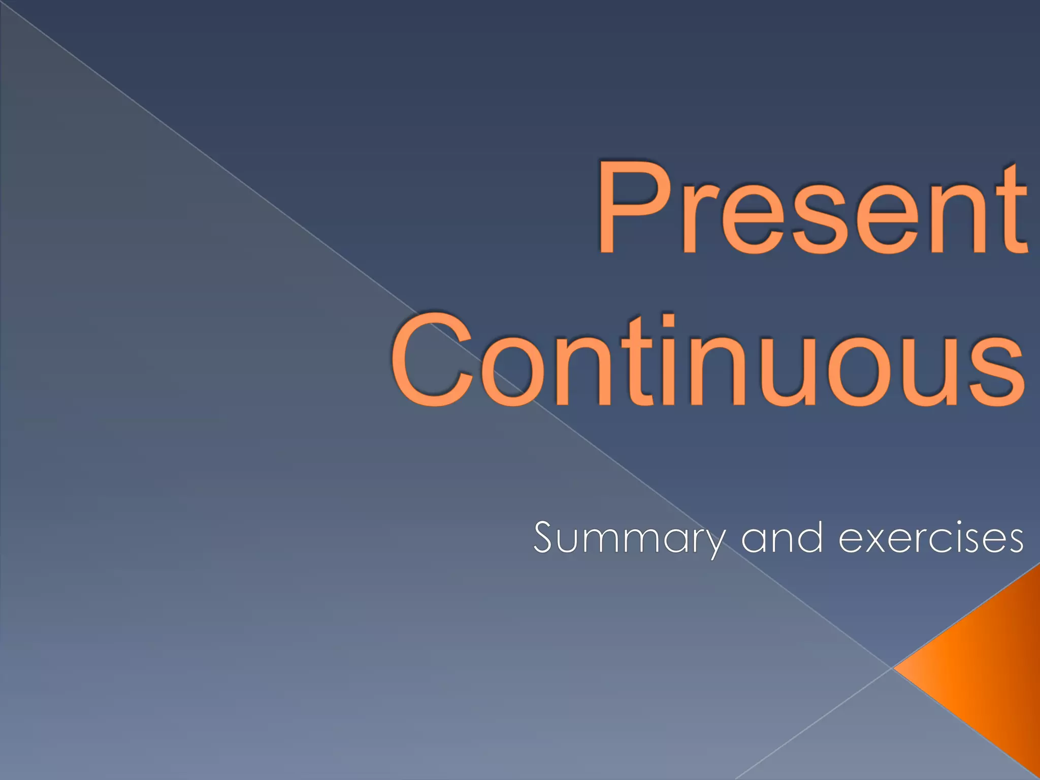 Present continuous | PPT