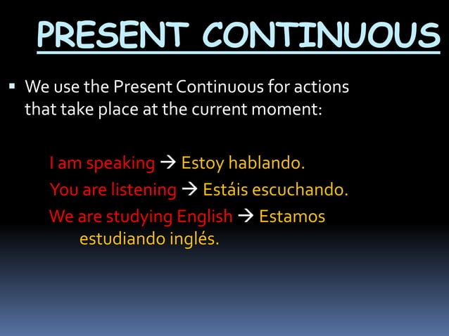 Present continuous | PPTX