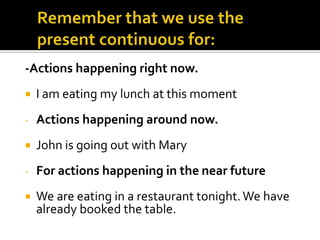 Present continuous | PPTX