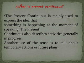 Present continuous | PPT