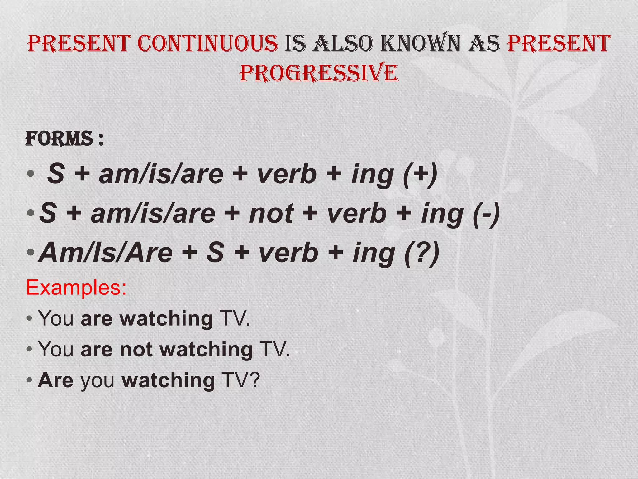 Present Continuous | PPTX