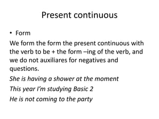 Present continuous | PPT