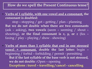 Present continuous | PDF