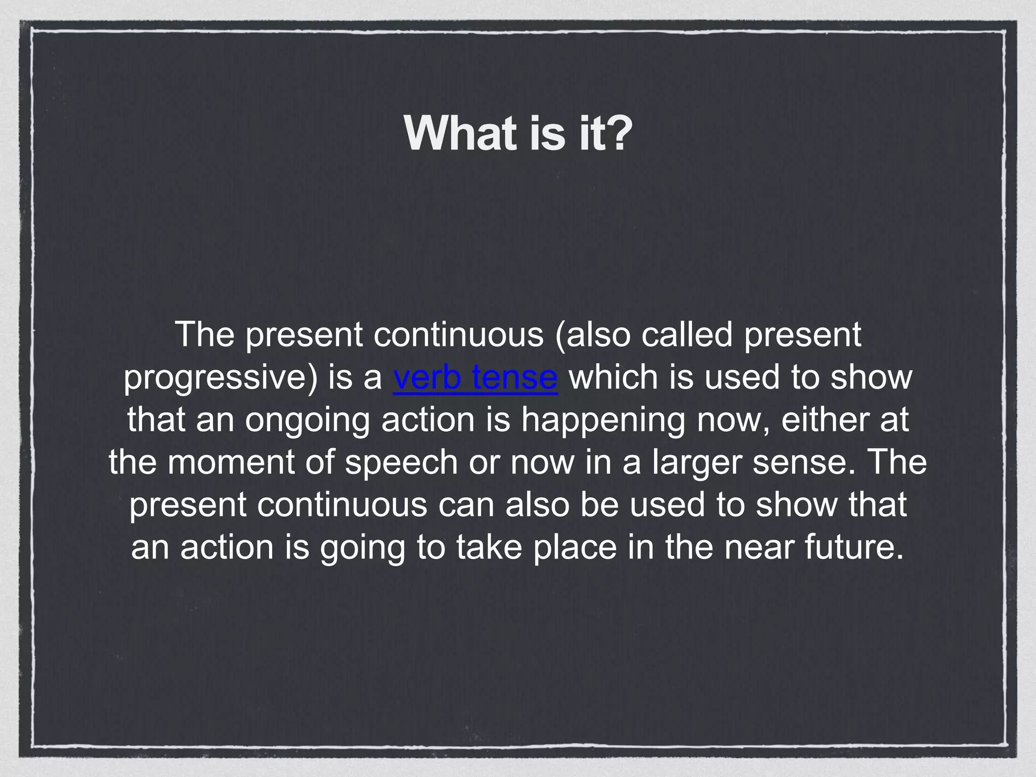 Present continuous | PPTX