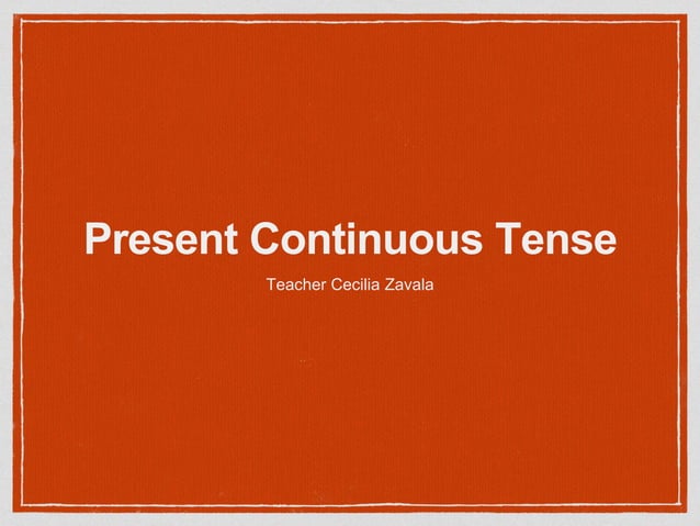 Present continuous | PPTX