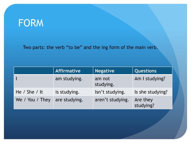 Present continuous or progressive | PPT