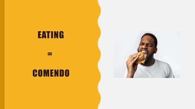 PRESENT CONTINUOUS (exemplos de verbos no gerundio) | PPT