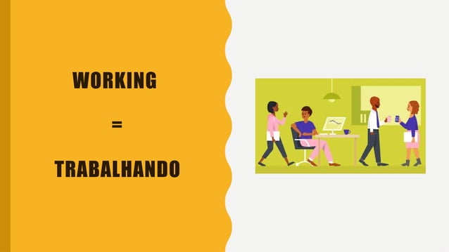 PRESENT CONTINUOUS (exemplos de verbos no gerundio) | PPT