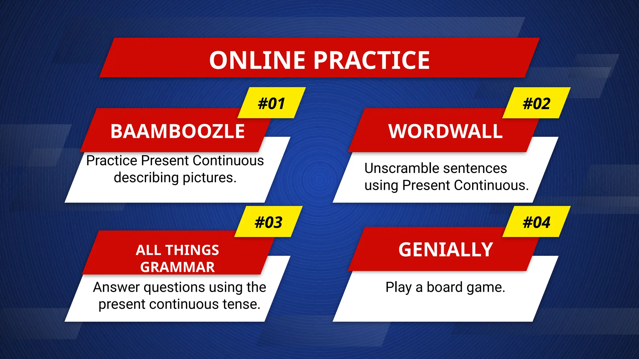 Present Continuous - Slides para aulas inglês | PPTX
