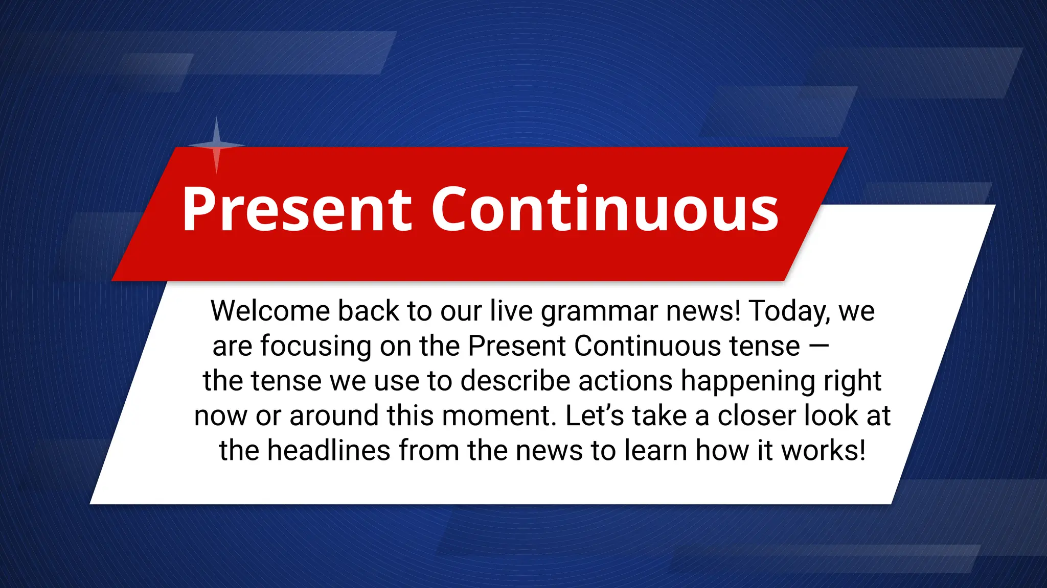Present Continuous - Slides para aulas inglês | PPTX