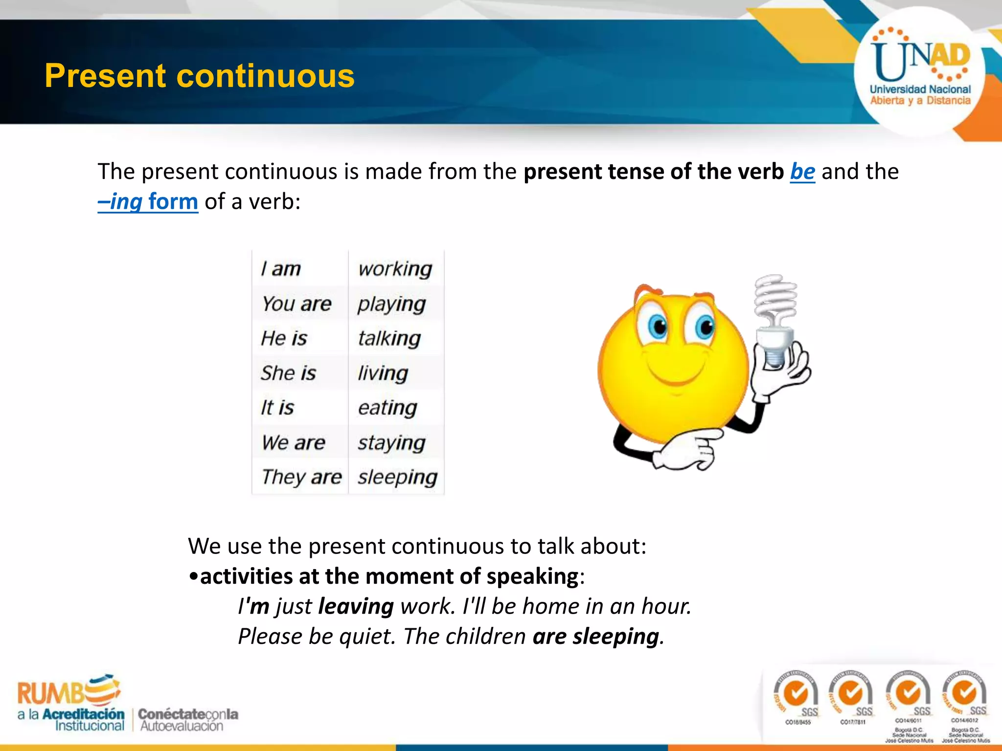 Present continuous describing people | PPTX