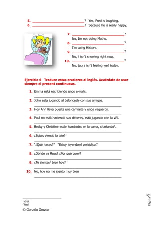 Present continuous 1 | PDF