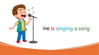 present continuous activity for english kids class | PPTX