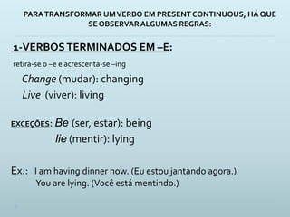 Present continuous ani primeiros anos | PPTX