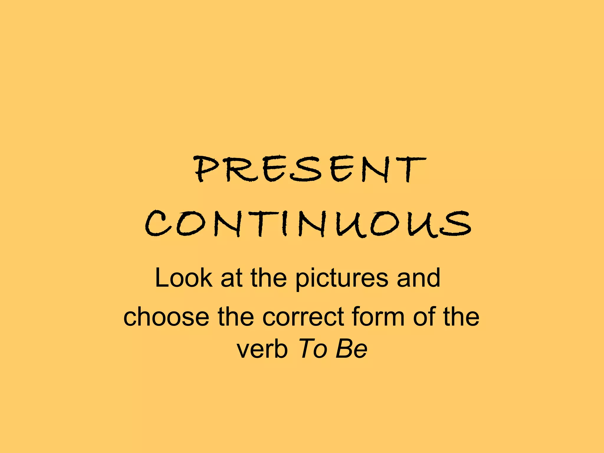 Present continuous choose correct options | PPT