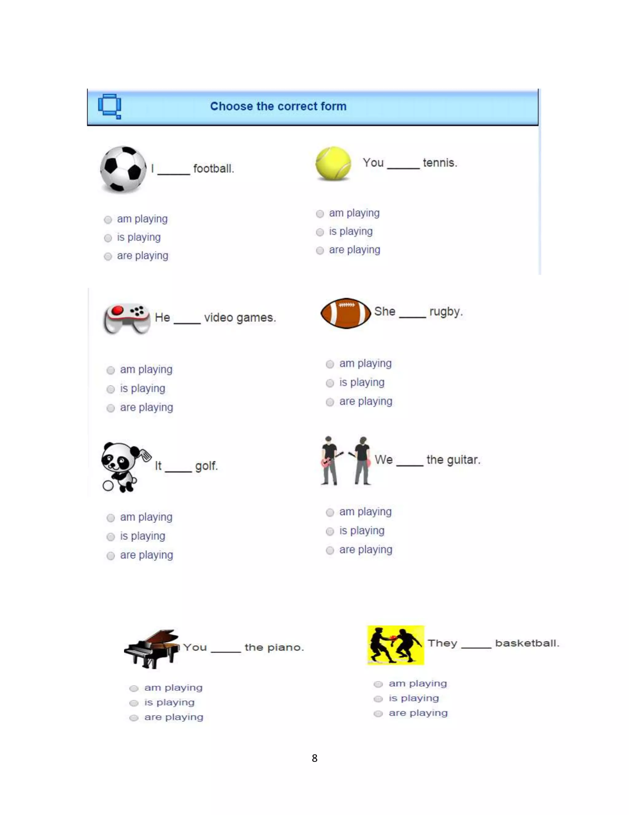 Present Continuous | DOCX