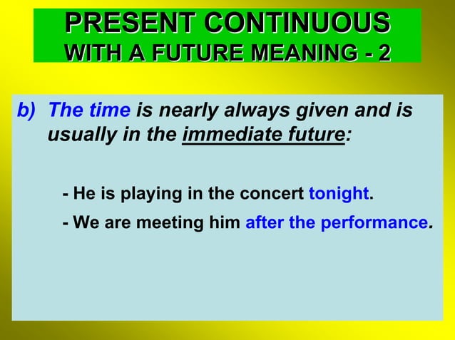 Present Continuous Future | PDF