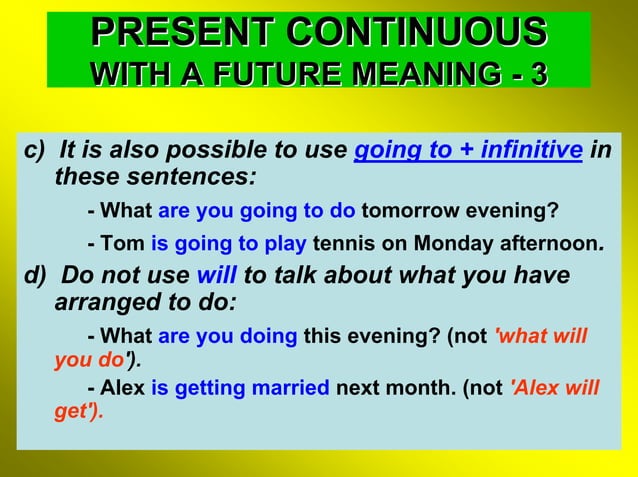 Present Continuous Future | PDF