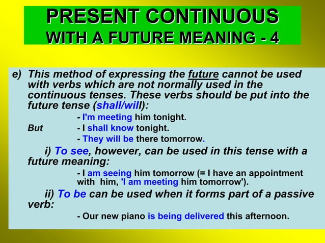 Present Continuous Future | PDF