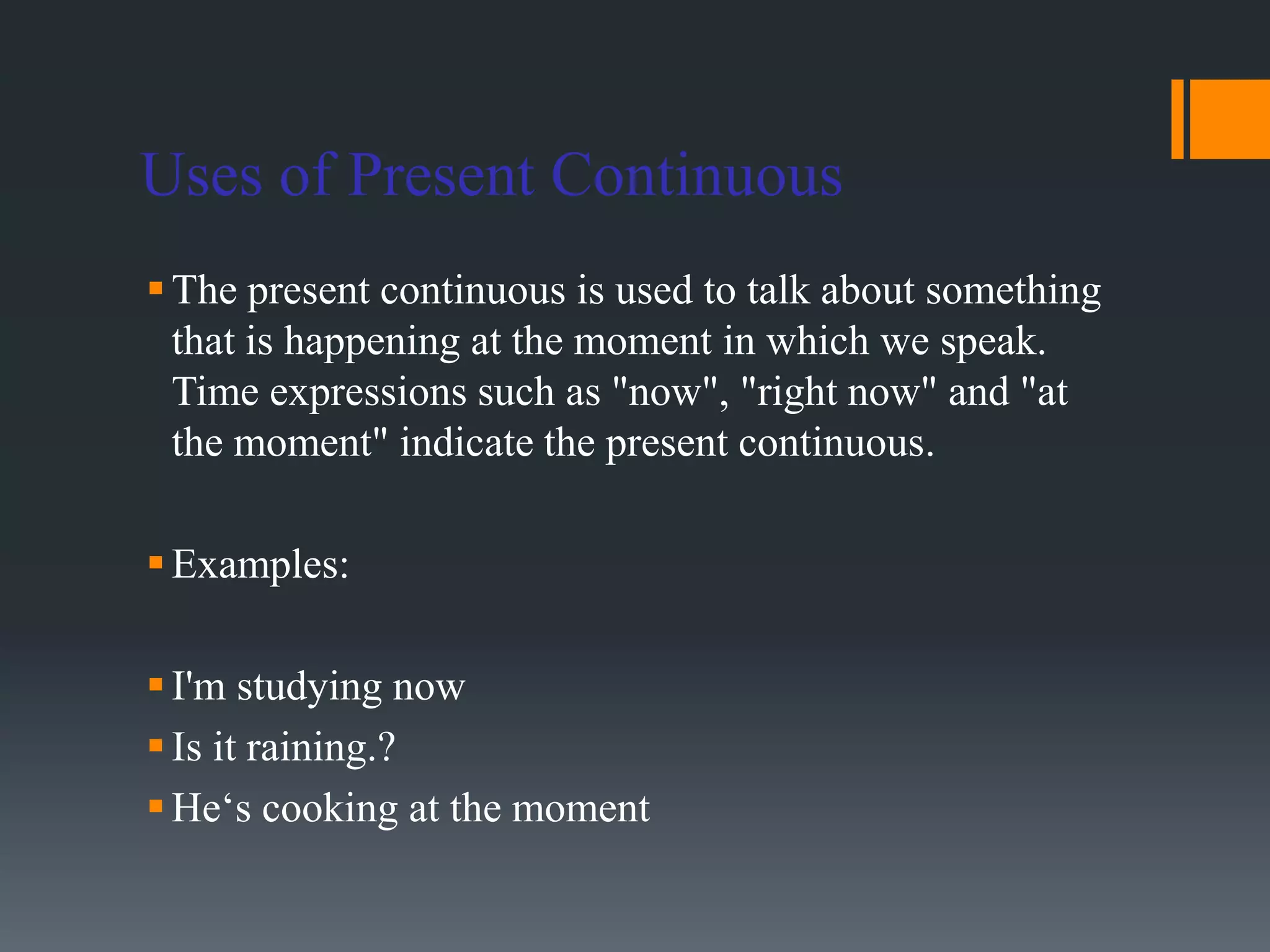 Present continuous gaby | PPTX