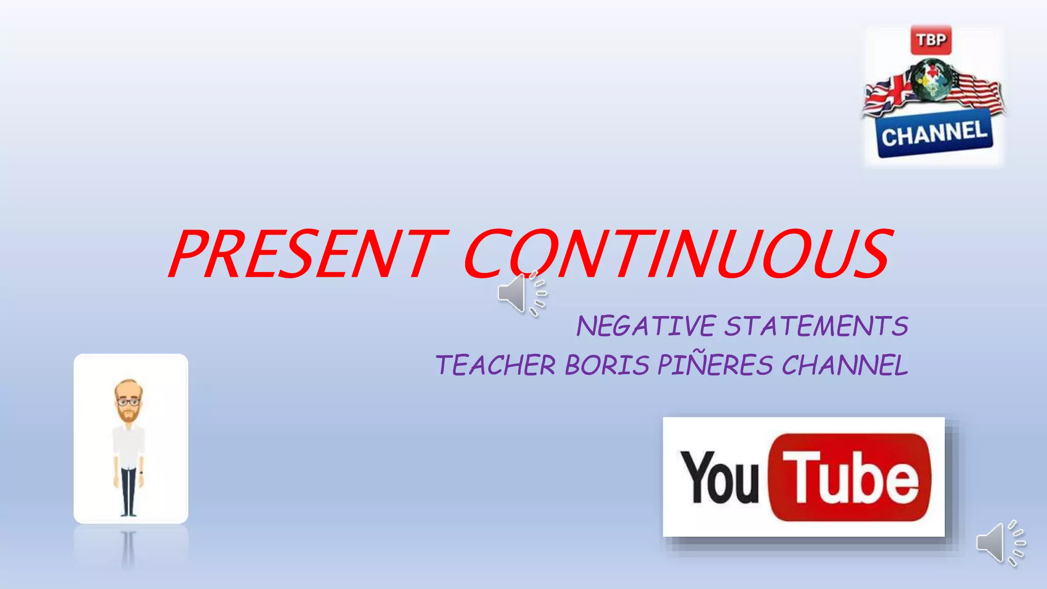 Present continuous negative statements | PPTX
