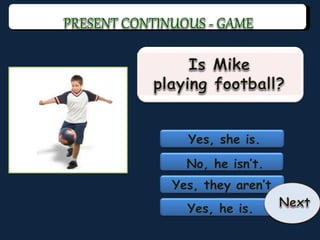 Present Continuous practice game | PPSX