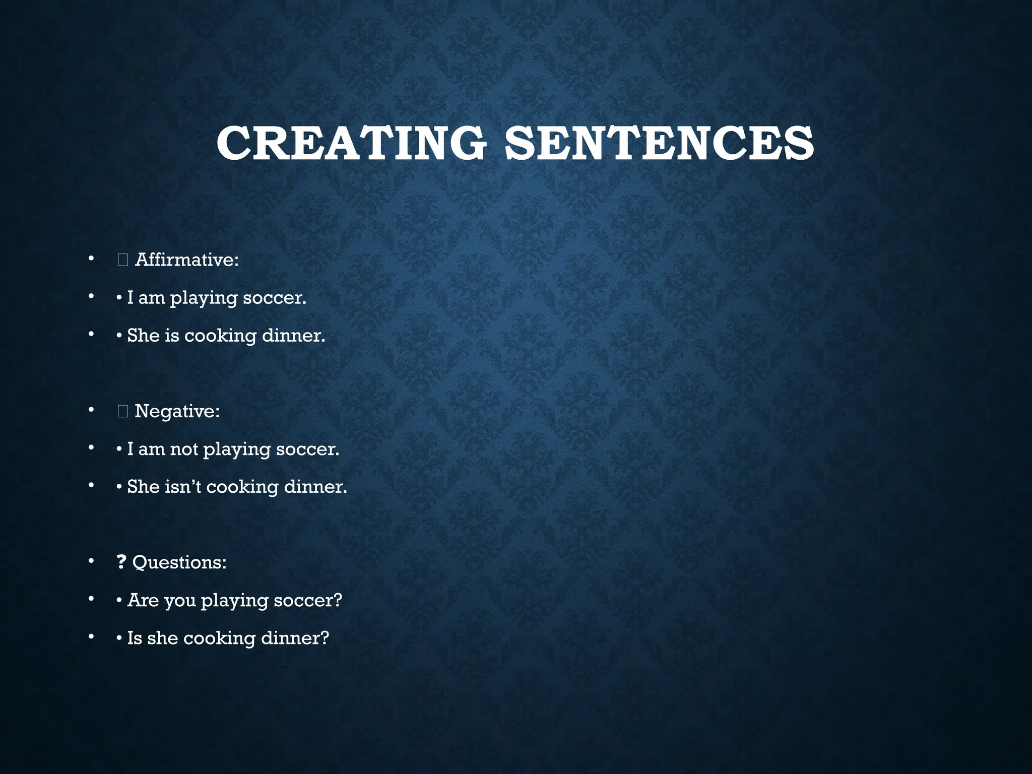 Present Continuous Presentation (conceito e exemplos) | PPTX