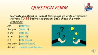 Present continuous question form | PPTX