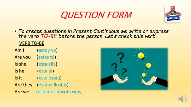 Present continuous question form | PPTX