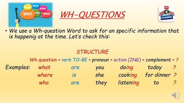 Present continuous question form | PPTX