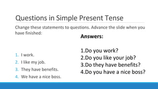 Present Continuous & Simple Present | PPT