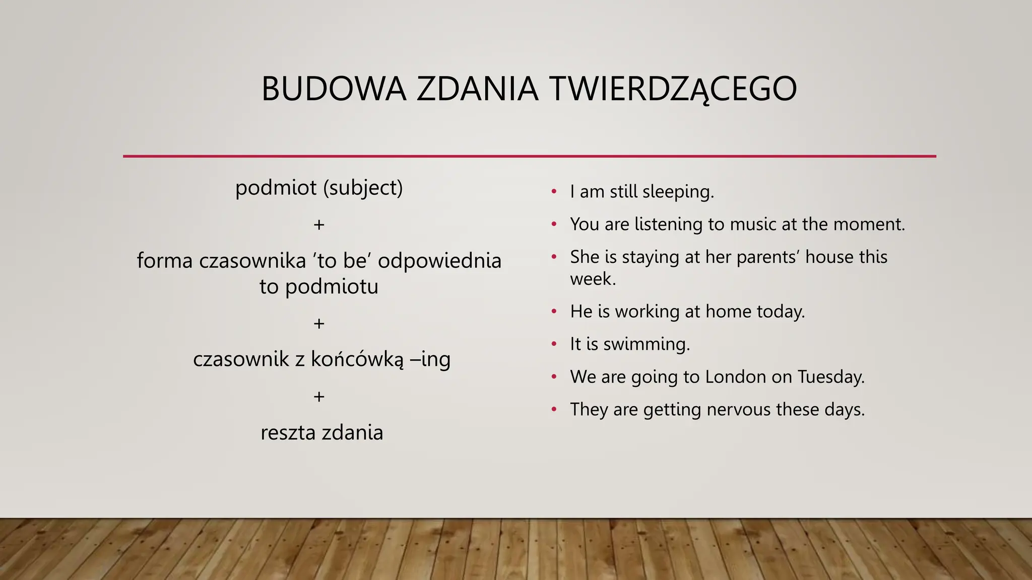 Present Continuous tense structure and use | PPT