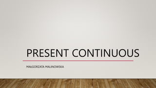 Present Continuous tense structure and use | PPT