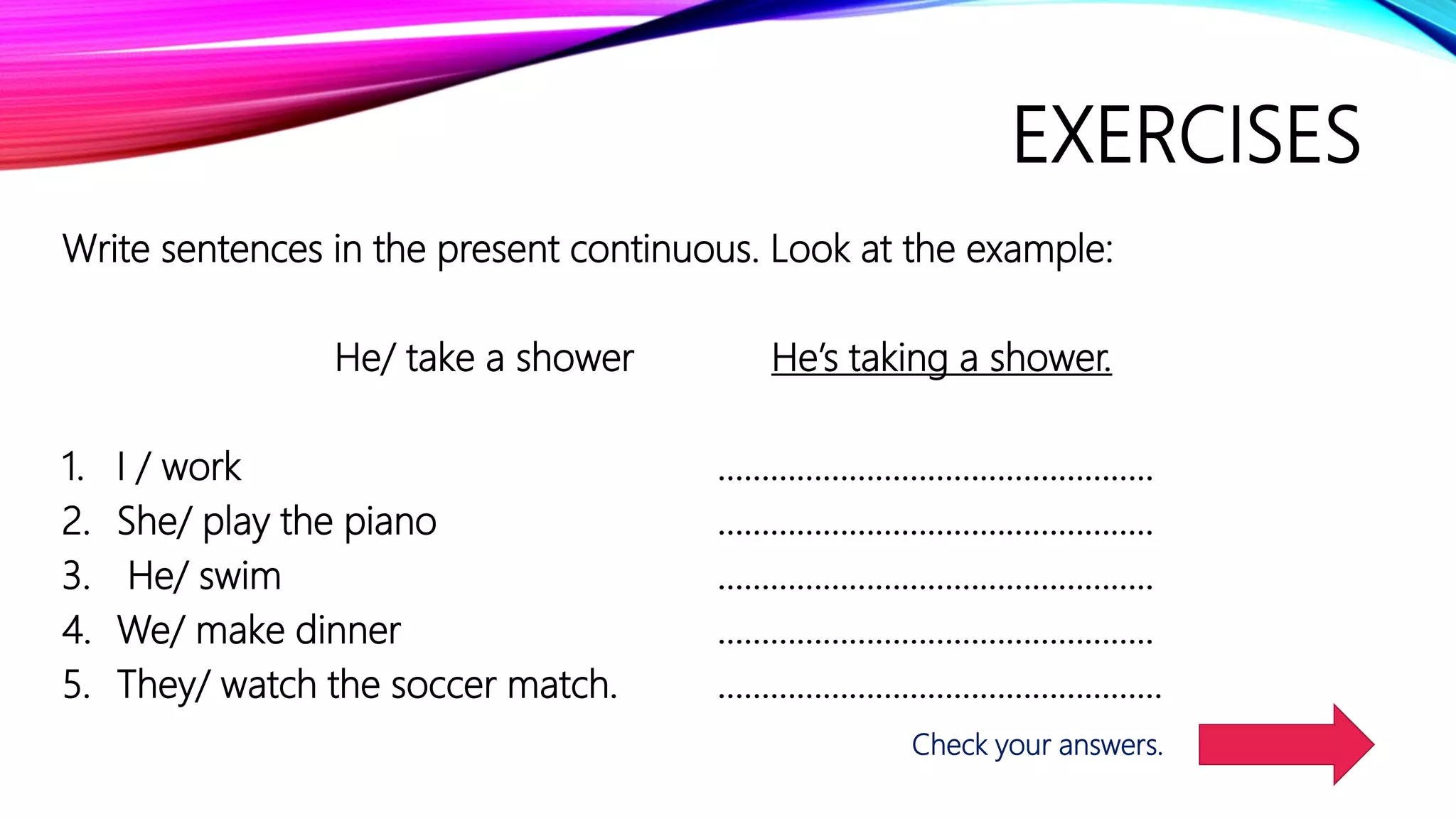 Present continuous (spelling rules) | PPTX