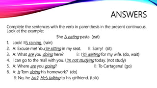 Present continuous (spelling rules) | PPTX