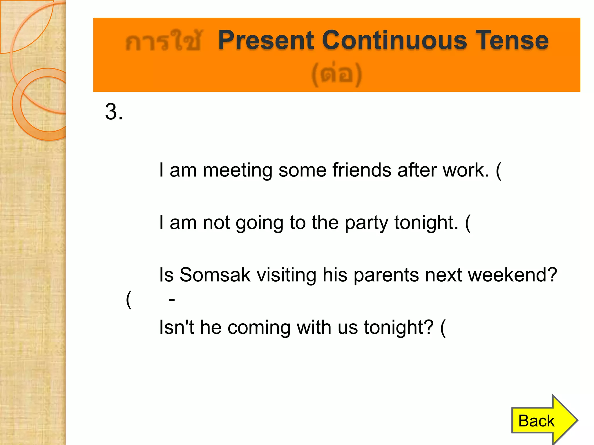 Present continuous tense | PPT