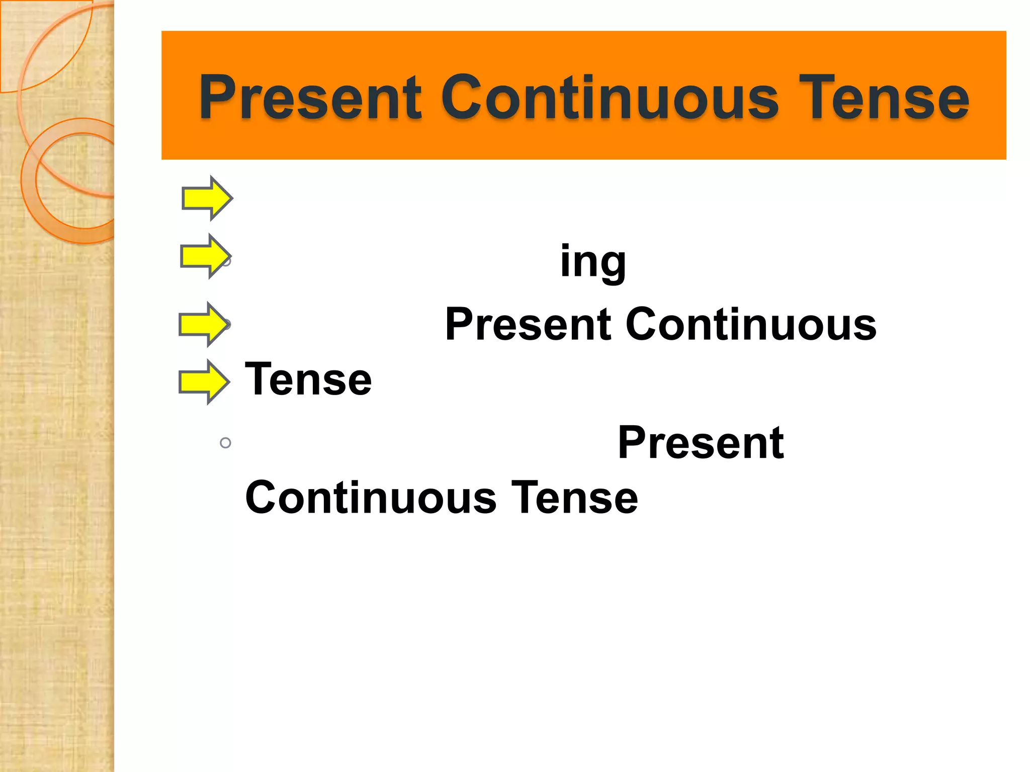 Present continuous tense | PPT
