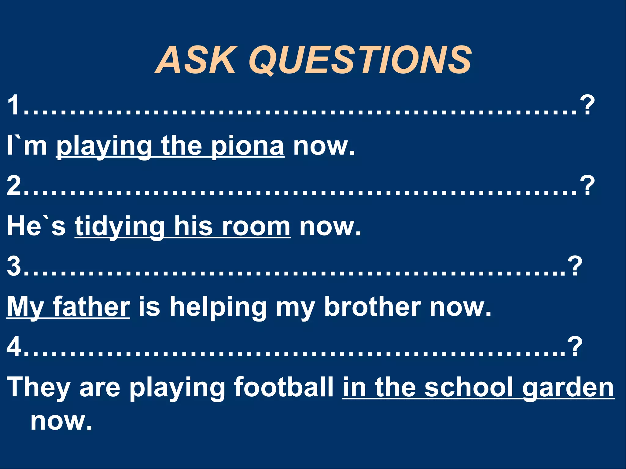 Present continuous tense | PPT