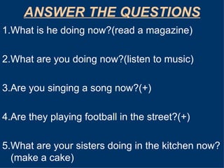 Present continuous tense | PPT