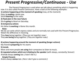 Present continuous tense | PPTX